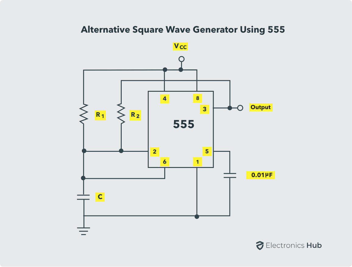 Astable Multivibrator using 555 Timer | Circuit, Duty Cycle ...